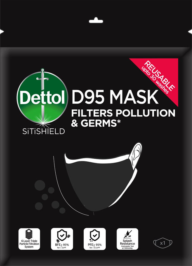 Buy Dettol D95 SiTiSHIELD Mask, Prevents Germs L-50s | Dettol India ...